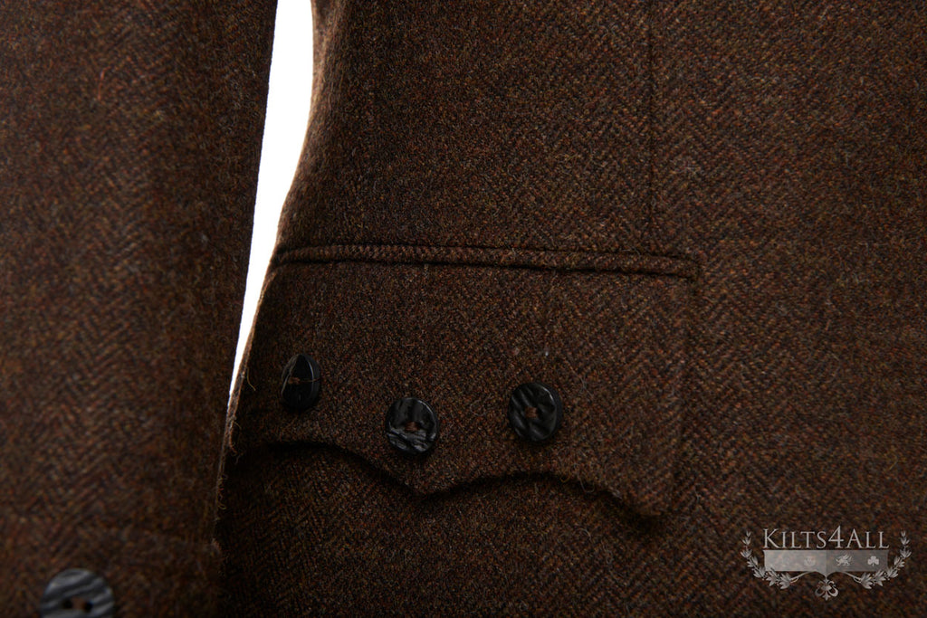 Mens Brown Herringbone Tweed Highland Argyll Jacket & Waistcoat – Kilts4All