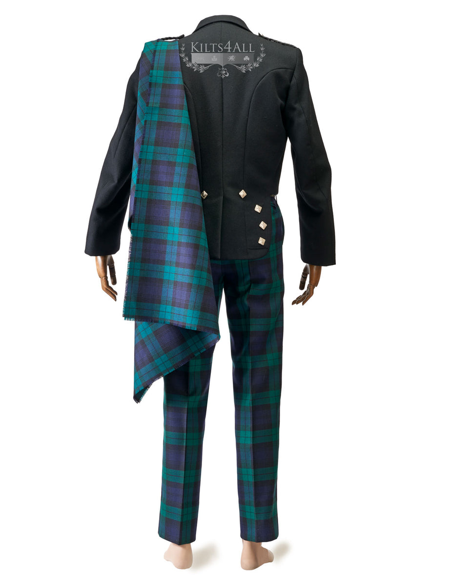Mens Scottish Tartan Trews Outfit to Hire - Prince Charlie Jacket & 3 ...